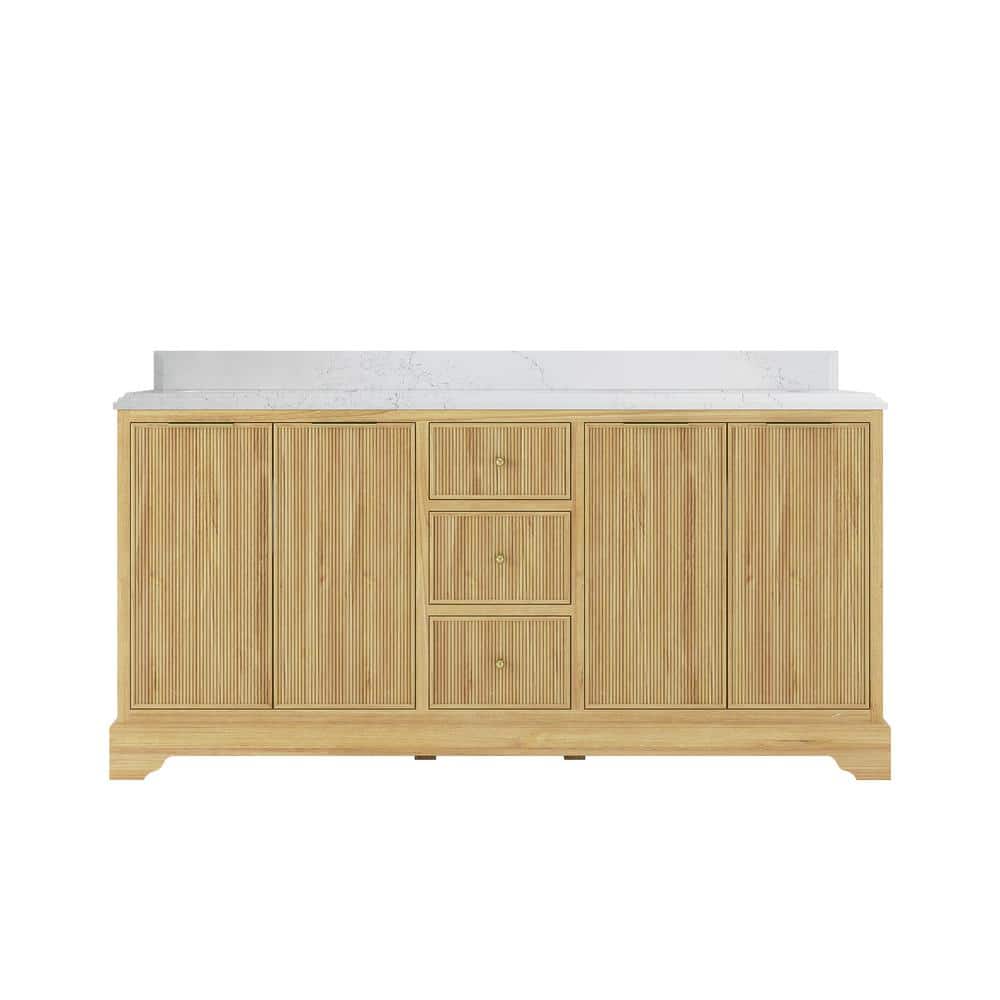 Willow Collections Austin Teak 72 in. W x 22 in. D x 36 in. H Double ...