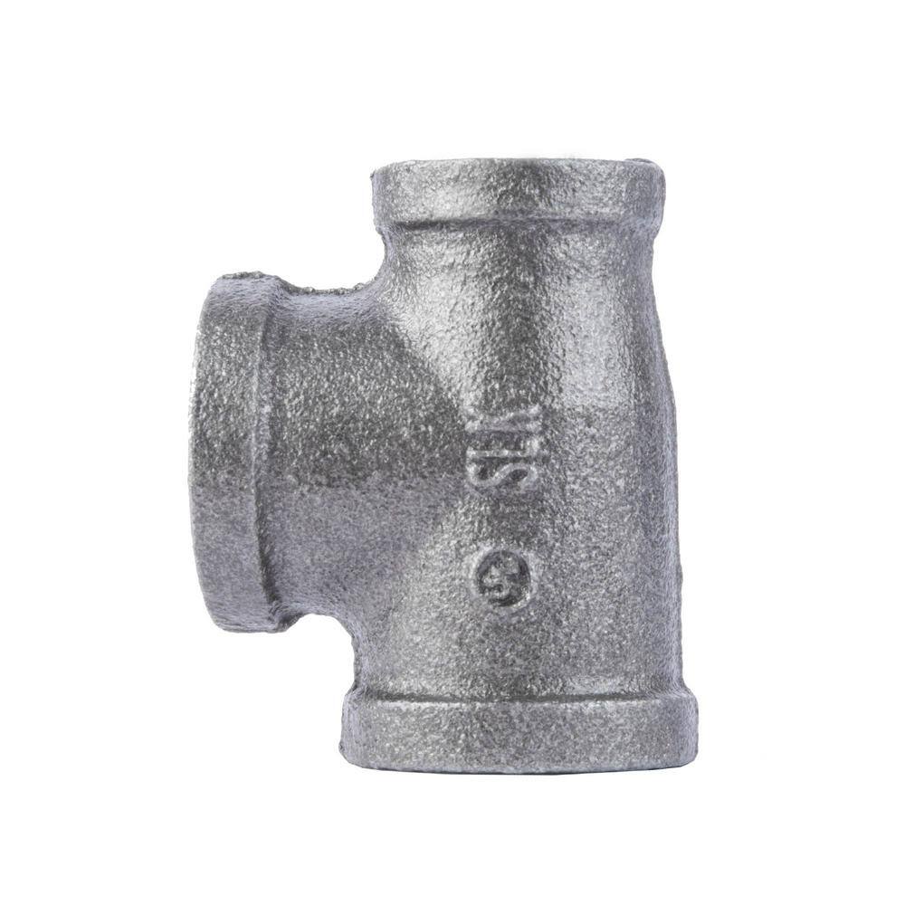 STZ 1 in. x 3/4 in. x 1 in. Black Iron Reducing Tee PDB RT-1341 - The ...