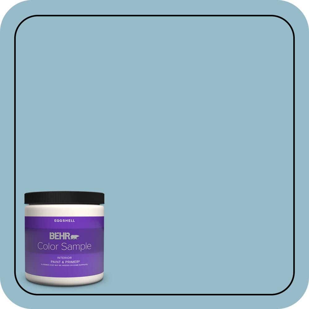 BEHR PREMIUM PLUS 8 oz. #S480-3 Sydney Harbour Eggshell Enamel Interior ...