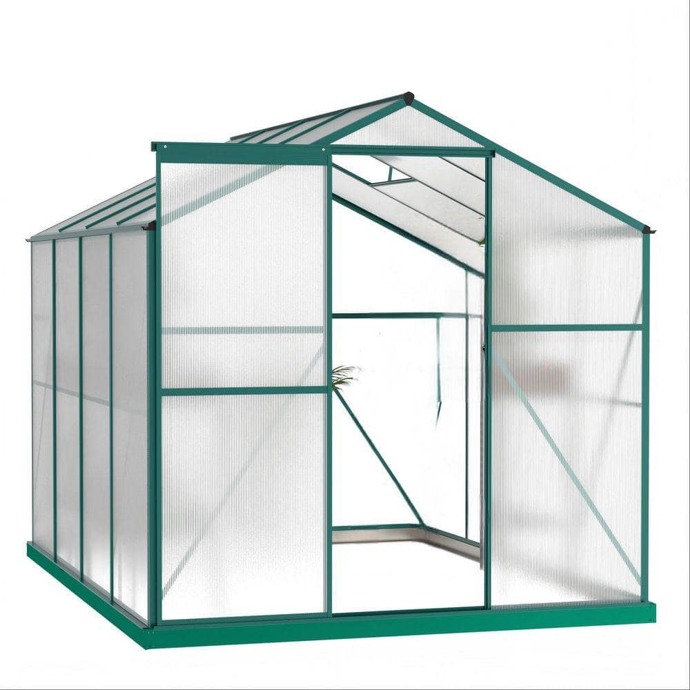 HumblePleb 6 ft. W x 8 ft. D Polycarbonate Outdoor Walk-in Greenhouse ...