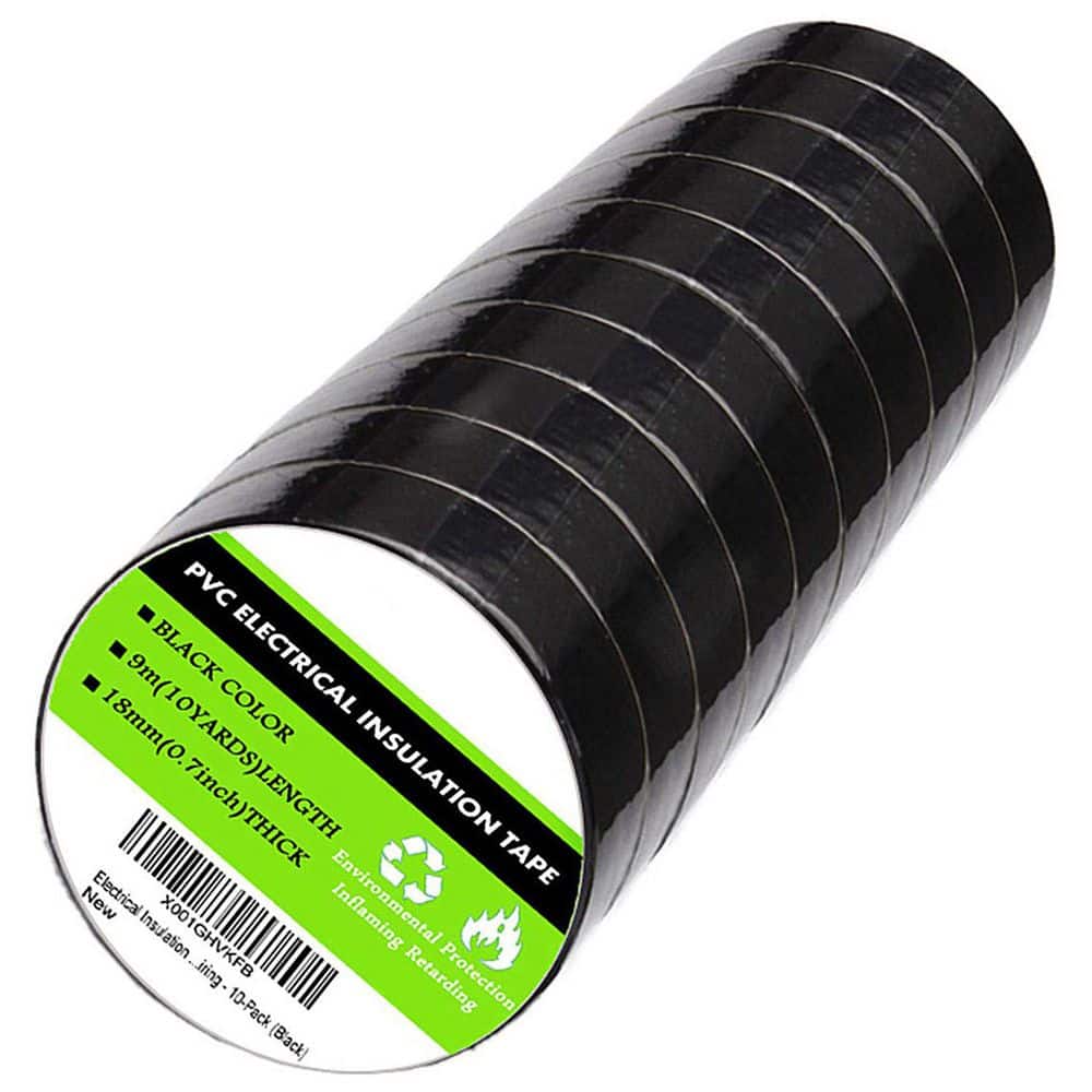 Yichuhaoxi 0.7 in. x 30 ft. Black Electrical Tape Dustproof Adhesive ...