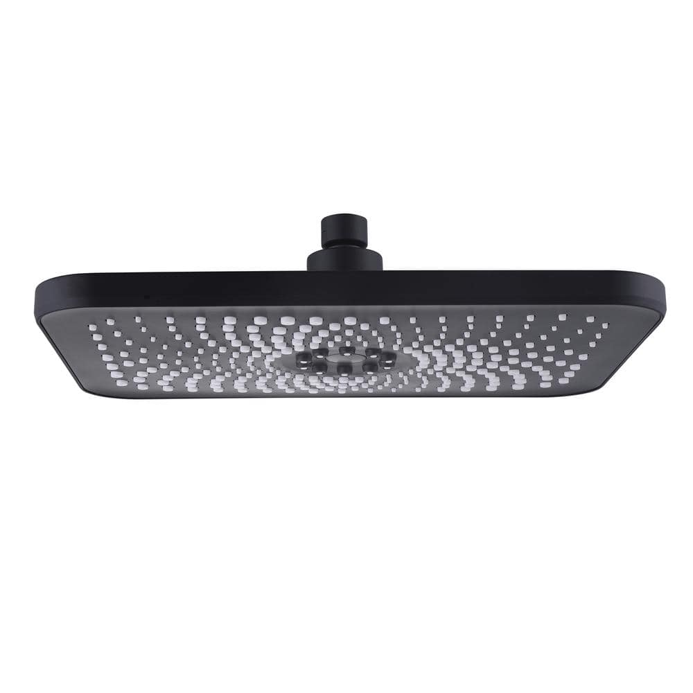 Boyel Living ABS Rectangular 1-Spray Patterns with 1.59 GPM 11 in. Wall Mount or Ceiling Mount ...