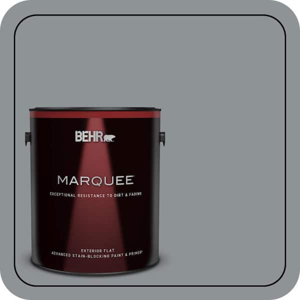 BEHR MARQUEE 1 gal. #PPU26-05 Flint Gray Flat Exterior Paint & Primer ...