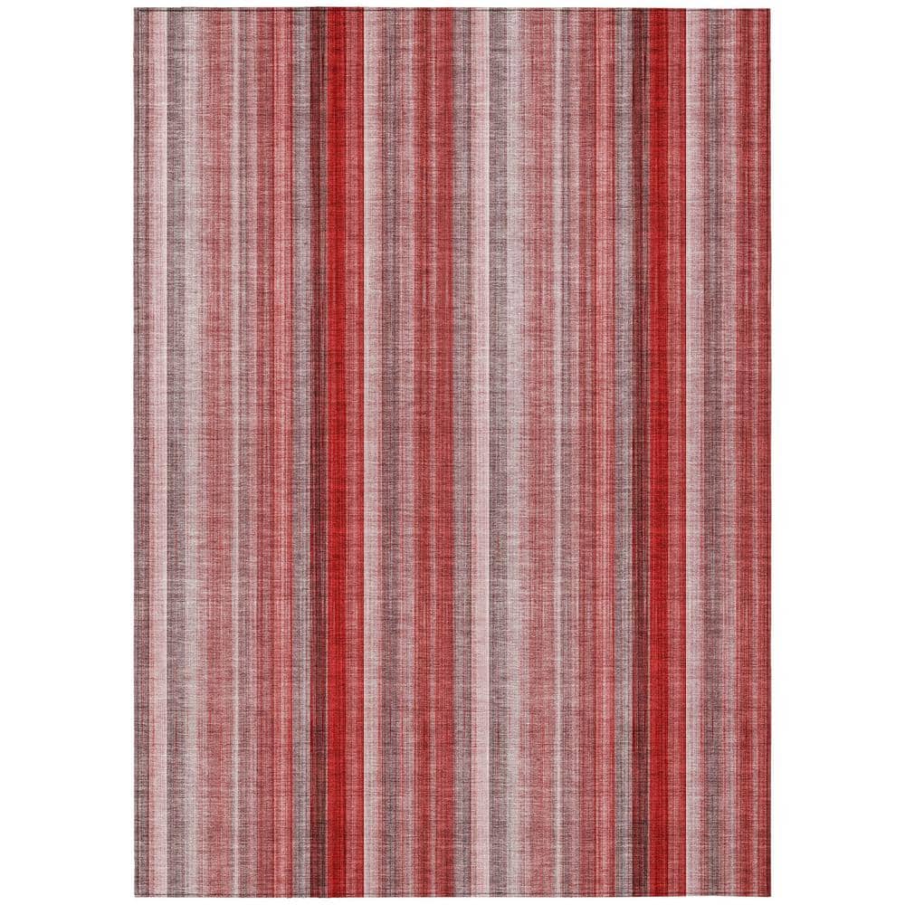 Addison Rugs Chantille ACN543 Red 8 ft. x 10 ft. Machine Washable ...