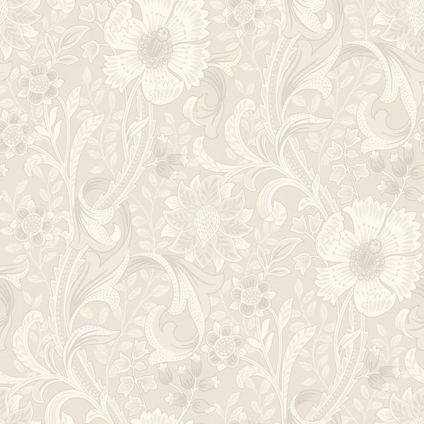 Chesapeake Liora Neutral Floral Trail Wallpaper 4191-83011 - The Home Depot