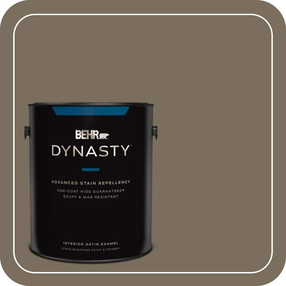 BEHR DYNASTY 1 gal. #730D-6 Coconut Husk Satin Enamel Interior Stain ...