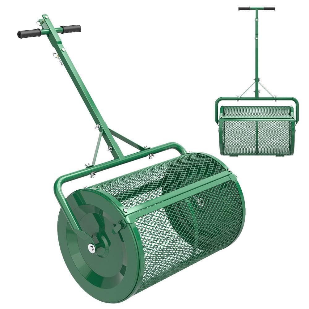 SEEUTEK Alvisa 24 in. Green Compost Handheld Spreader Peat Moss ...