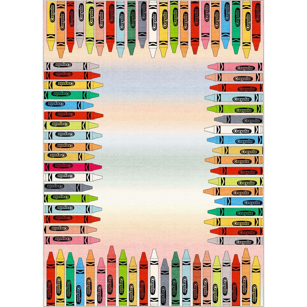 Well Woven Crayola Crayon Parade Playroom Modern, Art work, Multi Color ...