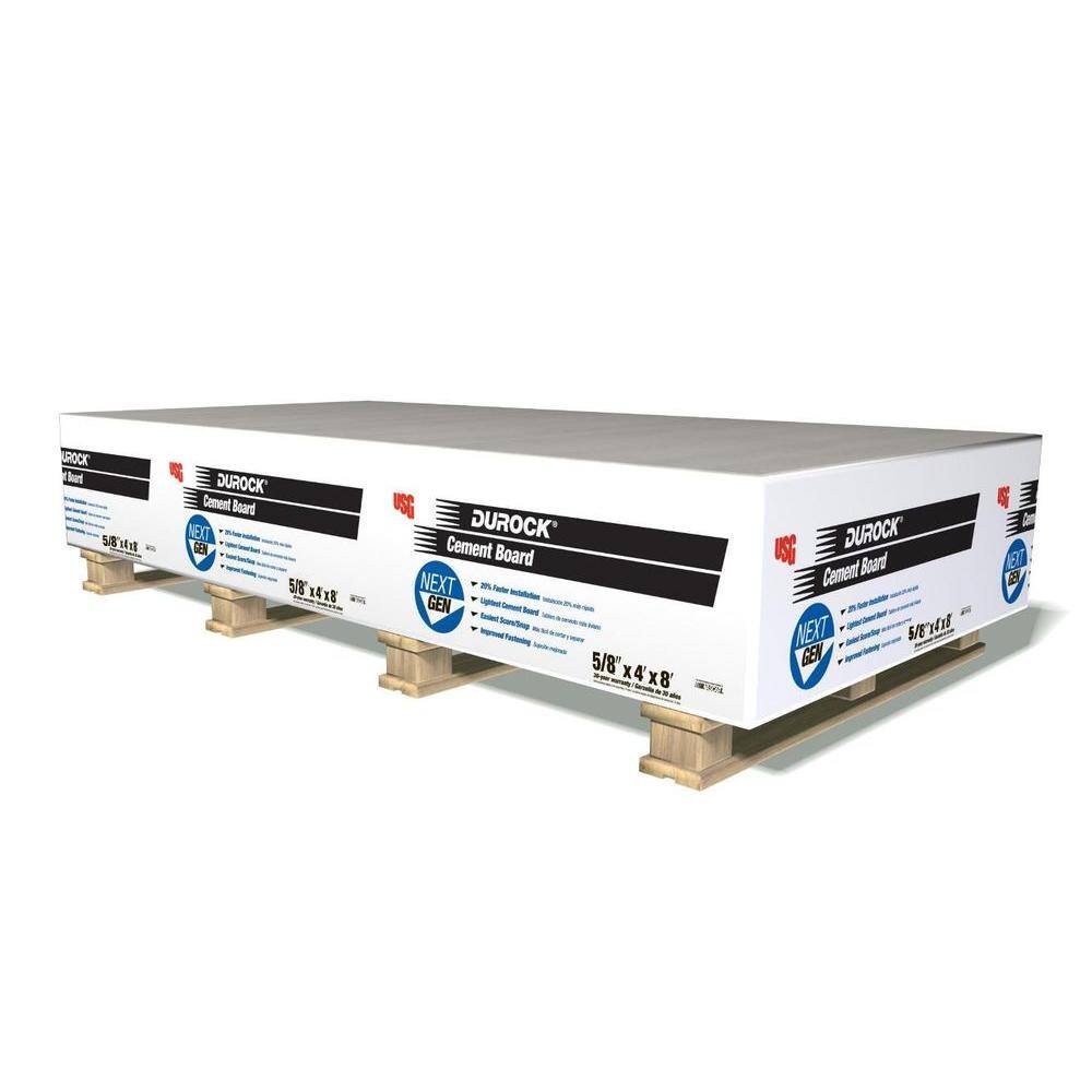 DUROCK Next Gen 5/8 in. x 4 ft. x 8 ft. Cement Board 170575 - The Home ...