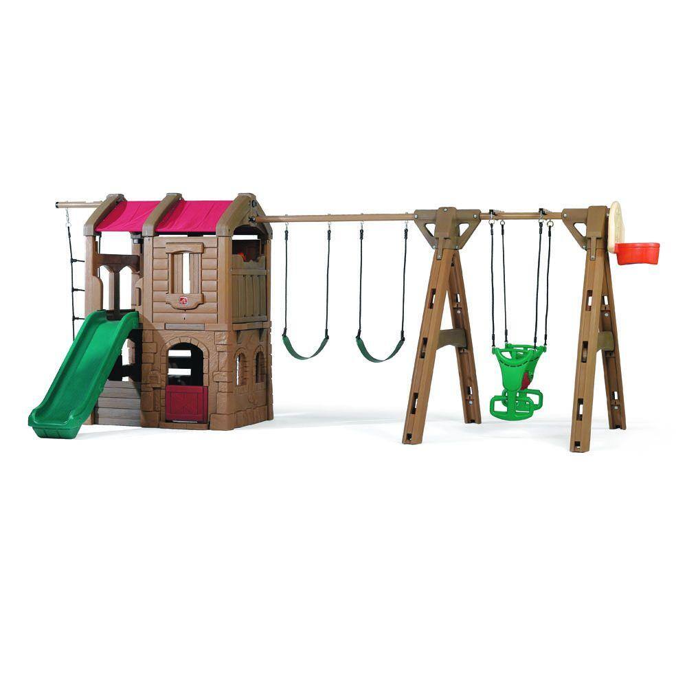 Step2 Adventure Lodge Play Center with Glider 772800 - The Home Depot