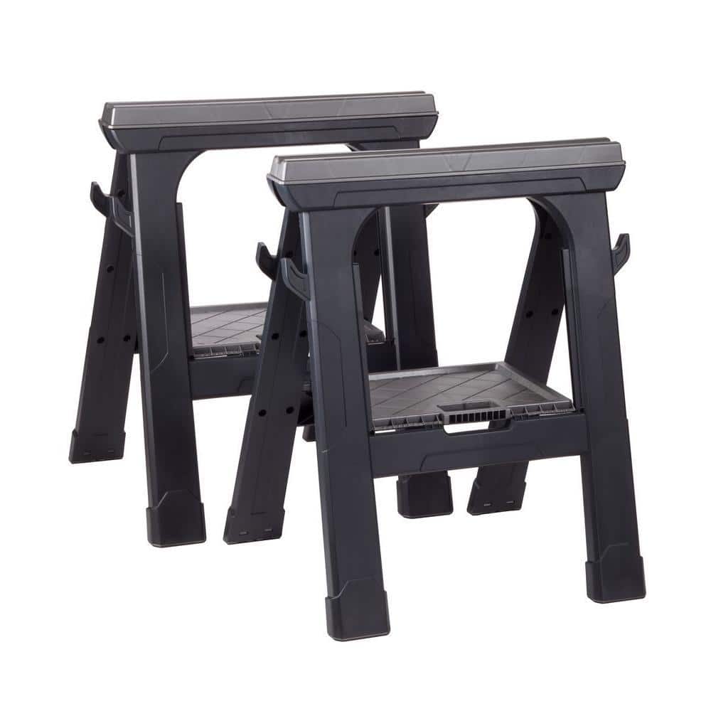 Reviews for Husky 28 in. W x 31 in. H Folding Sawhorse (2-Pack) | Pg 1 ...