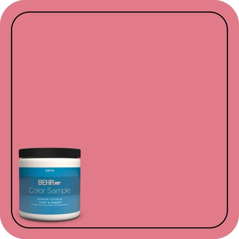 BEHR PREMIUM PLUS 8 oz. #P150-4 Hot Gossip Satin Enamel Interior ...