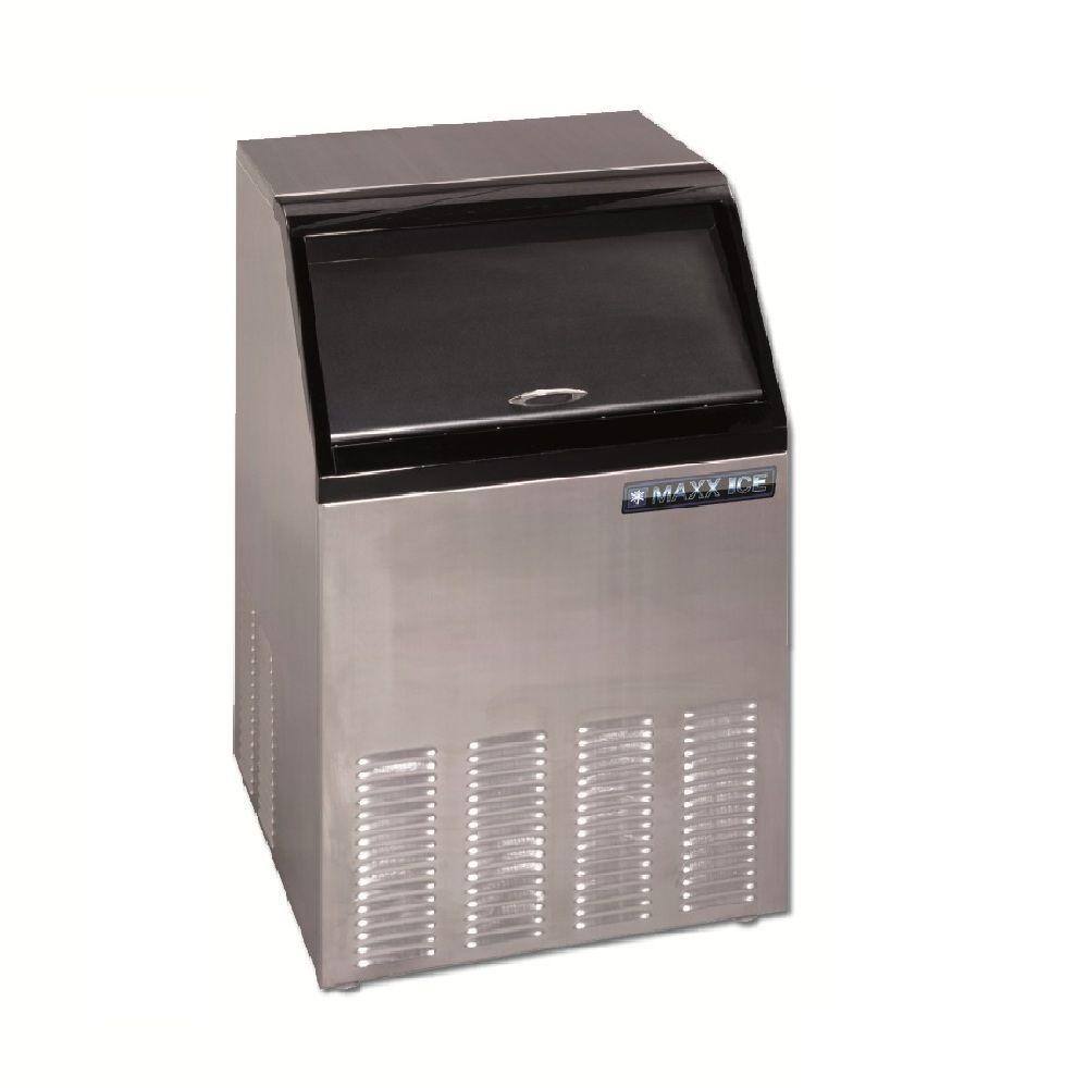 Maxx Ice 100 lb Drop Down Door Freestanding Commercial Bullet Ice Maker ...