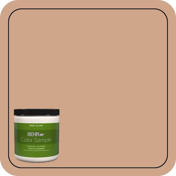 BEHR PREMIUM PLUS 8 oz. #PMD-76 Sienna Buff Semi-Gloss Interior ...