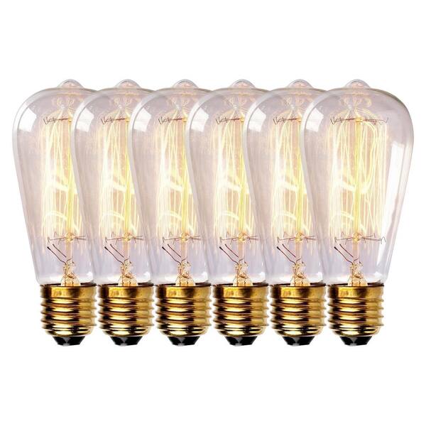Newhouse Lighting 60-Watt Equivalent ST64 Edison Bulbs Incandescent ... Newhouse Lighting 60-Watt Equivalent ST64 Edison Bulbs Incandescent ...