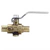 Apollo 3/4 in. Brass PEX-B Barb Ball Valve with Drain and Mounting Pad ...