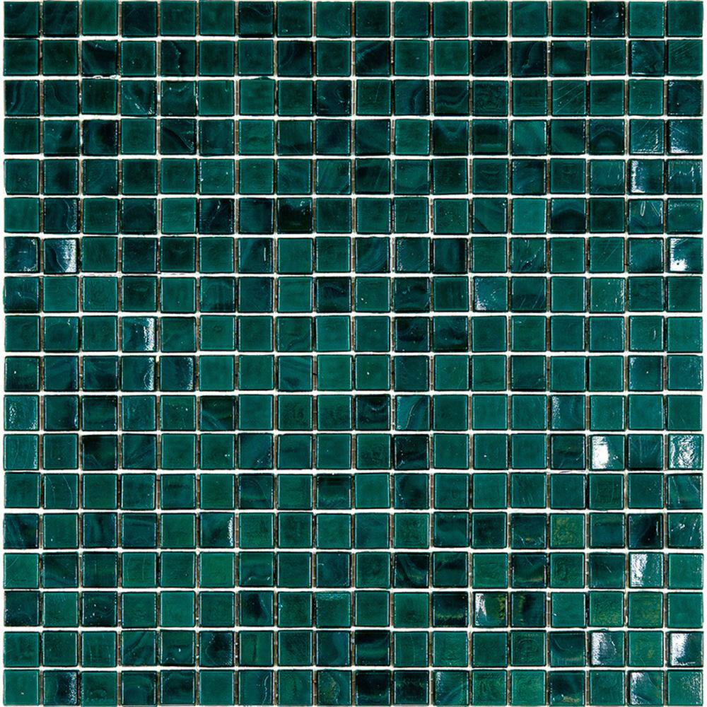 Apollo Tile Skosh 4 in. x 6 in. Glossy Dark Green Glass Mosaic Uniform ...