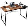VEIKOUS 47 in. Black Rectangular Computer Desk With Flip-out Drawer CP ...