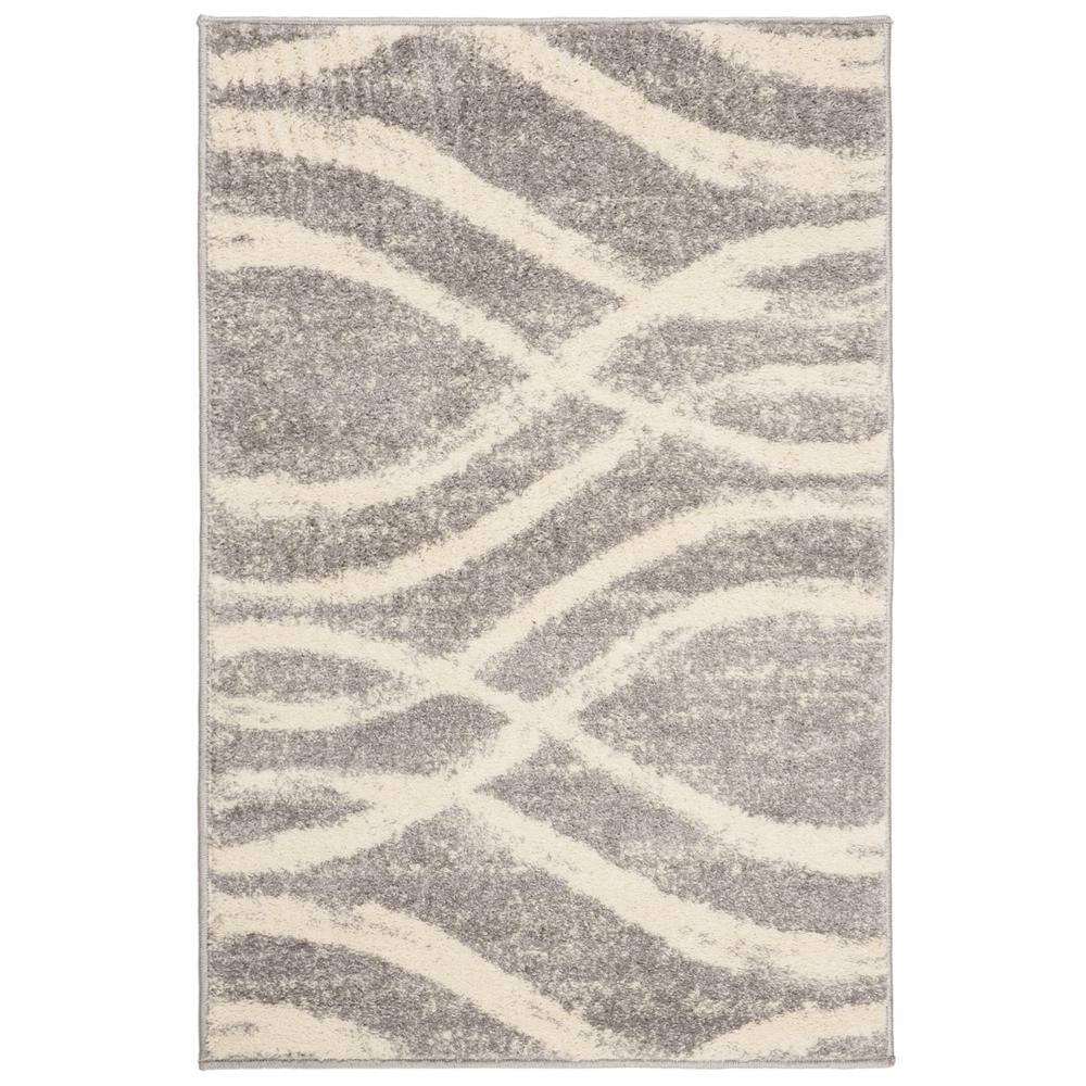 SAFAVIEH Adirondack Gray/Cream 3 ft. x 4 ft. Waves Area Rug ADR125B-24W ...