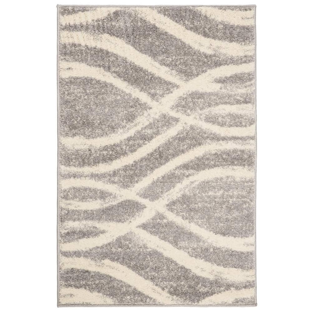SAFAVIEH Adirondack 2 ft. x 3 ft. Gray/Cream Waves Area Rug ADR125B-2W ...