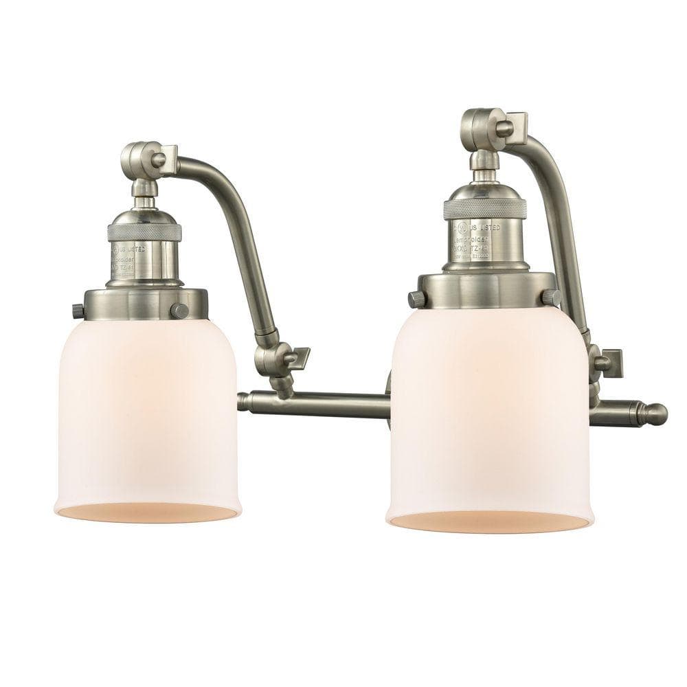 Innovations Bell 18 in. 2-Light Brushed Satin Nickel Vanity Light with ...