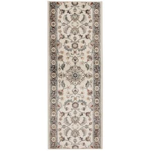 Capri Elina Alabaster/Storm 33 in. W x 12 in. L Your Choice Length ...