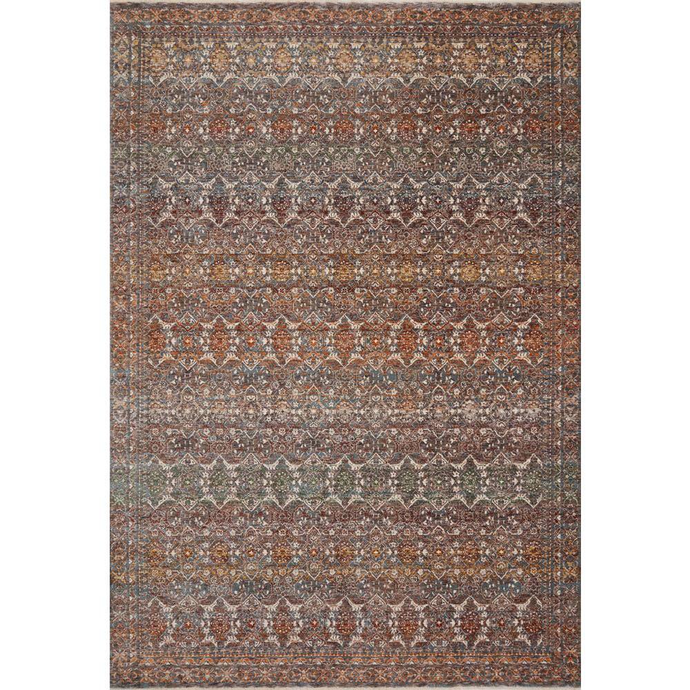 LOLOI II Lourdes Stone/Multi 2 ft. 7 in. x 12 ft. Distressed Oriental ...