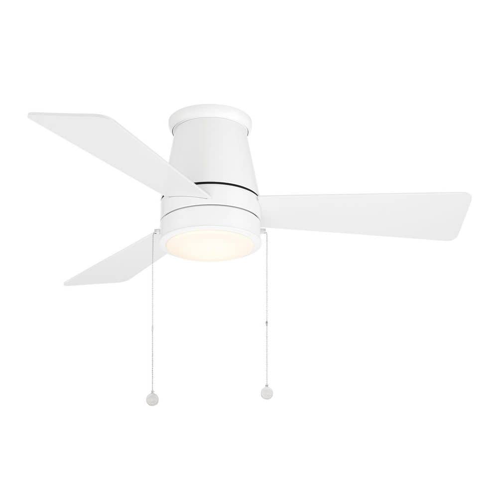 WAC LIMITED Hug 44 in. Indoor/Outdoor Matte White 3-Blade Pull Chain ...