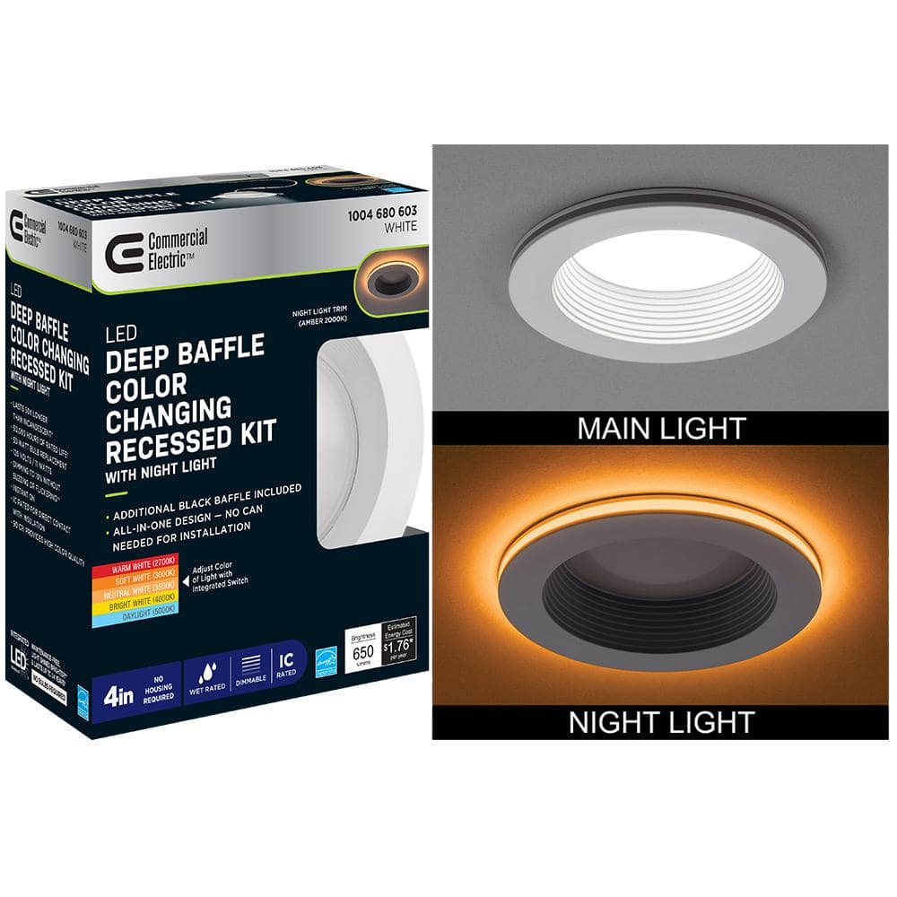 Reviews for Commercial Electric 4 in. Adjustable CCT Integrated LED ...