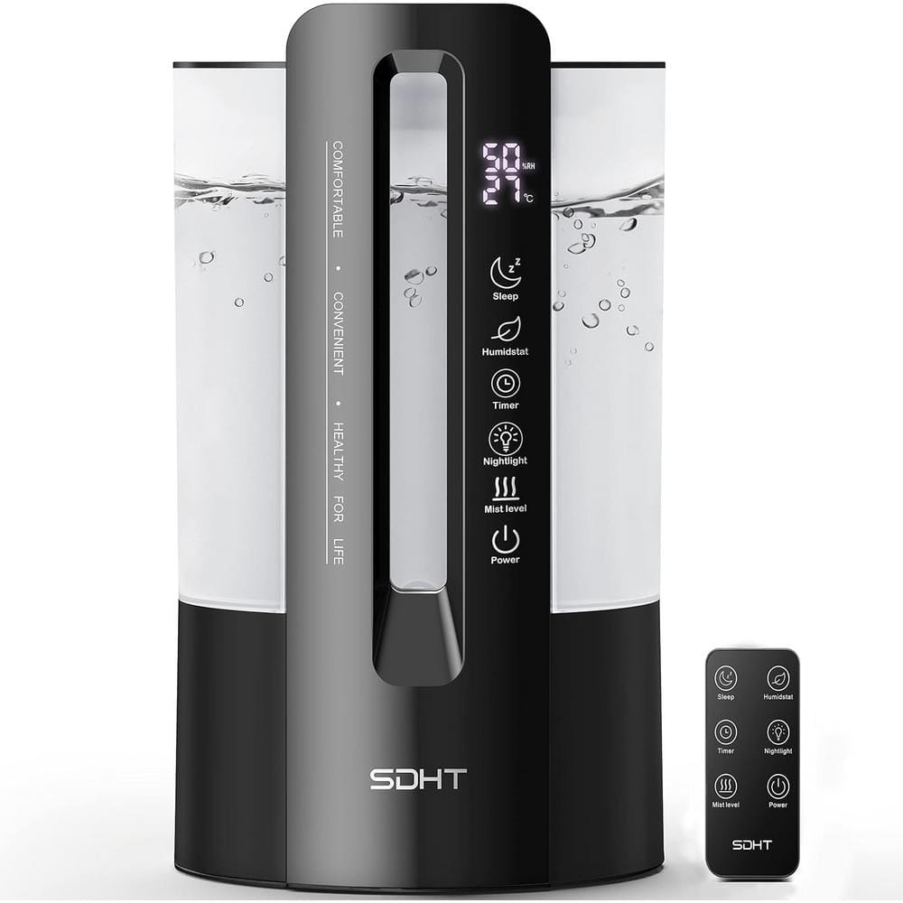 Lukyamzn 1.06 Gal. Top Fill Cool Mist Humidifier for Home with Remote ...