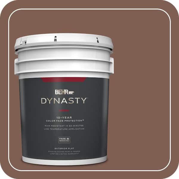 BEHR DYNASTY 5 gal. #N160-6 Spanish Chestnut Flat Exterior Stain ...