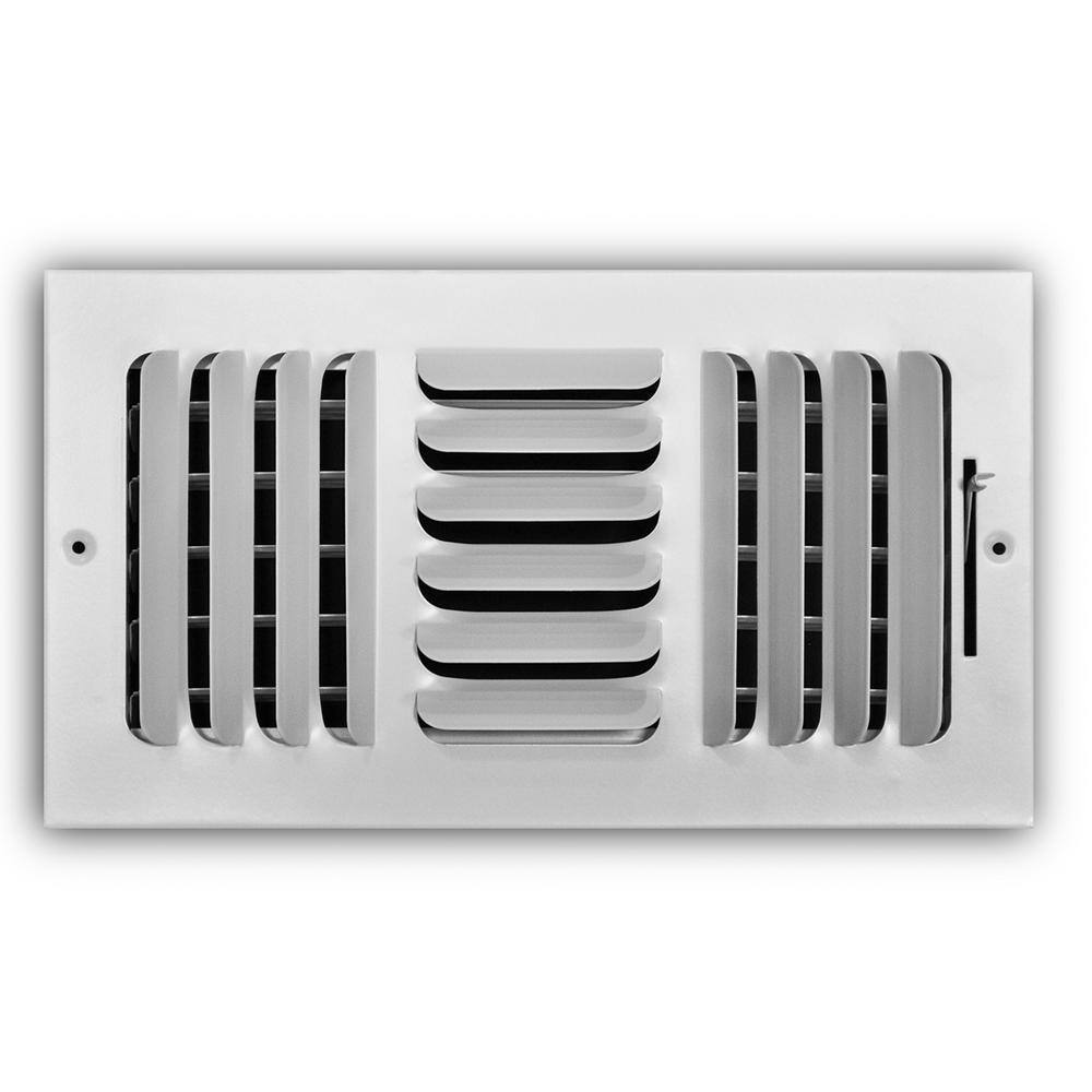 Everbilt 12 In X 6 In 3 Way Fixed Curved Blade Wall Ceiling Register