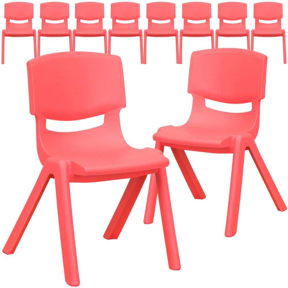 Carnegy Avenue Red Plastic Stack Chairs (Set of 10) CGA-YU-17706-RE-HD ...