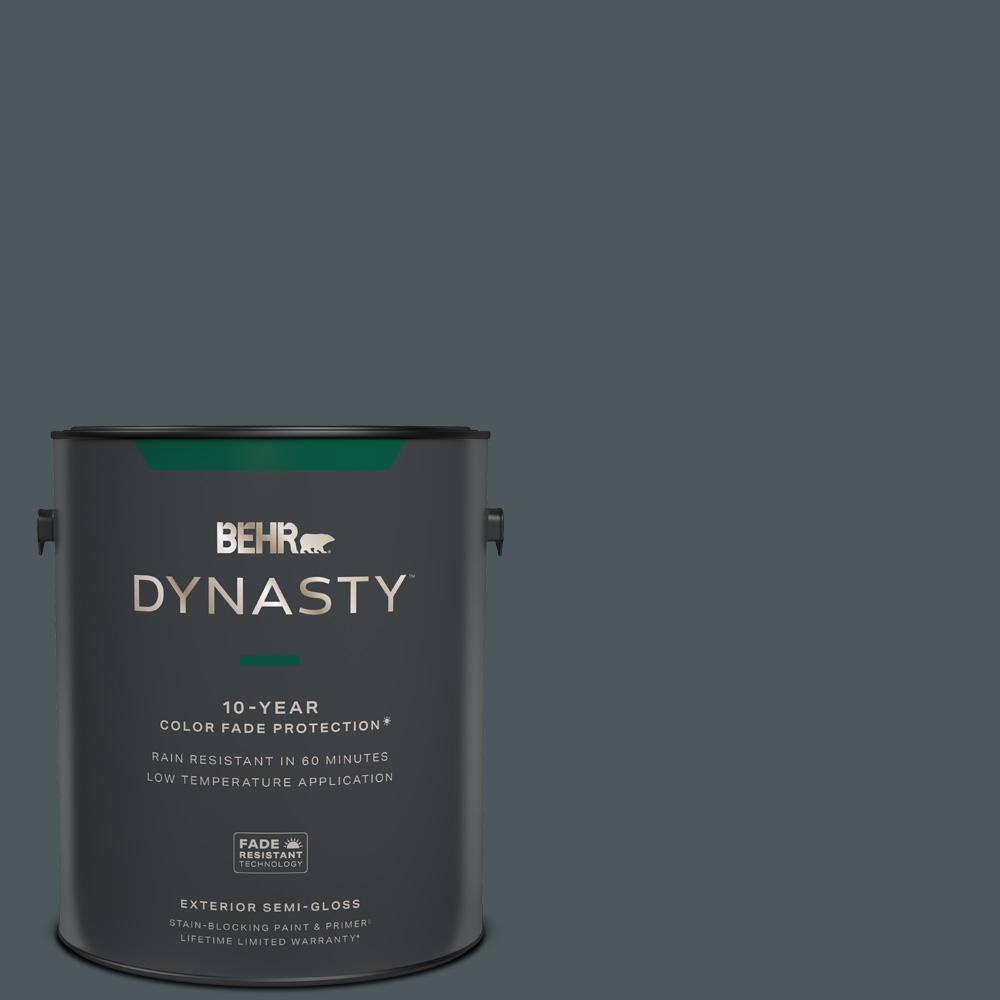 BEHR DYNASTY 1 gal. #N470-7 Submarine Gray Semi-Gloss Exterior Stain ...