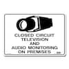 Lynch Sign 14 in. x 10 in. CCTV and Audio Monitoring Sign Printed on ...