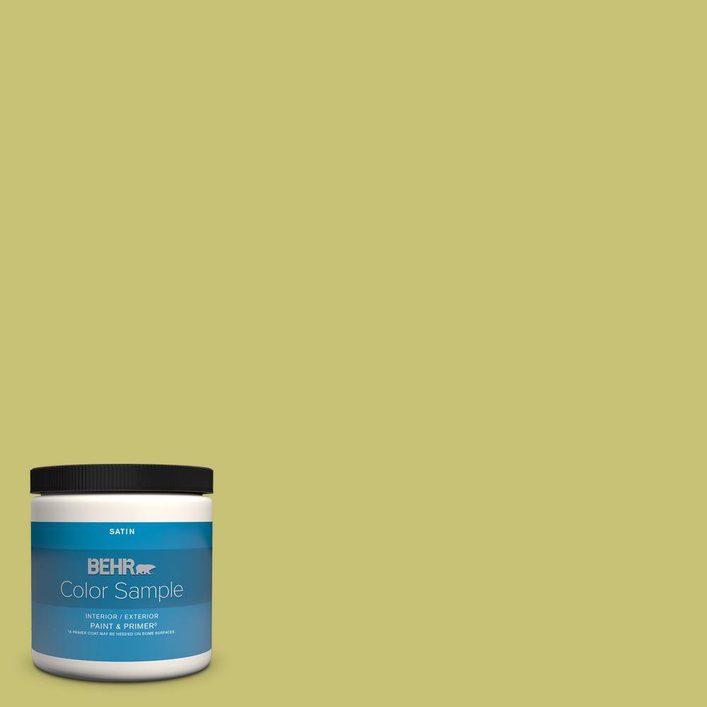 BEHR PREMIUM PLUS 8 oz. #PPU9-07 Fresh Sprout Satin Enamel Interior ...