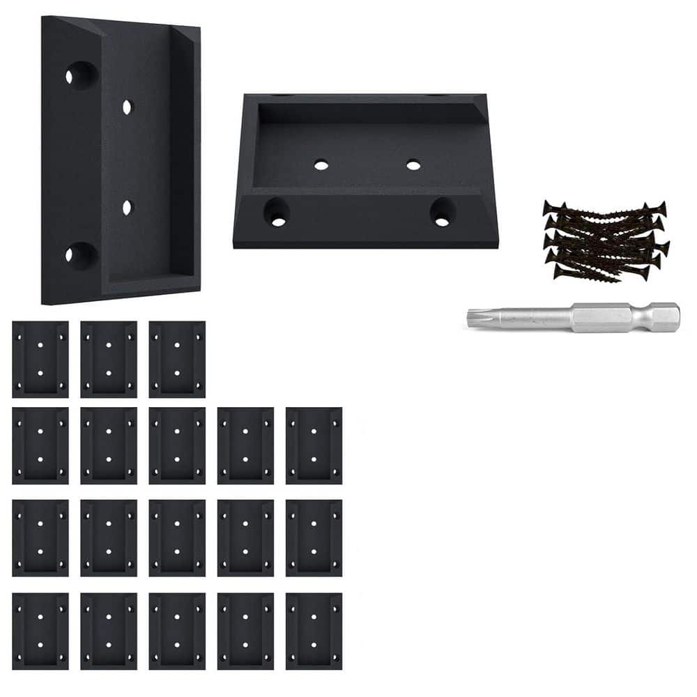 KIWDZFU Deck Railing Brackets Connectors Rail Support Kit for 2x4 Wood ...