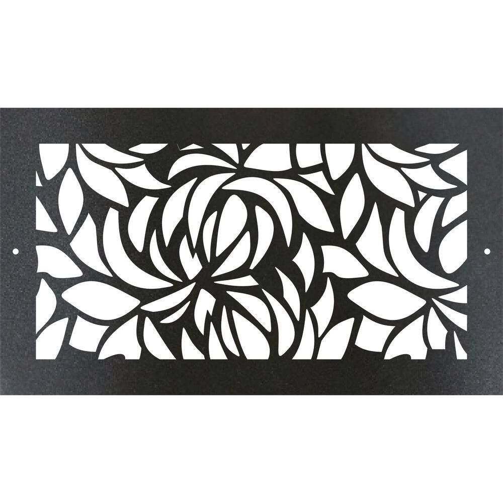 STELLAR Air Registers-6x12-Leaves (REGSTR MTL SCREW IN)-Metal Floor 031-008-0612 - The Home Depot