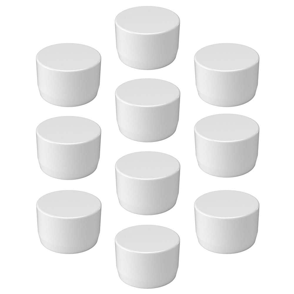 Formufit 2 in. Furniture Grade PVC External Flat End Cap in White (10 ...