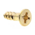 Fringe Screw #10 x 4 in. Satin Brass Phillips Flat-Head Long Hinge ...