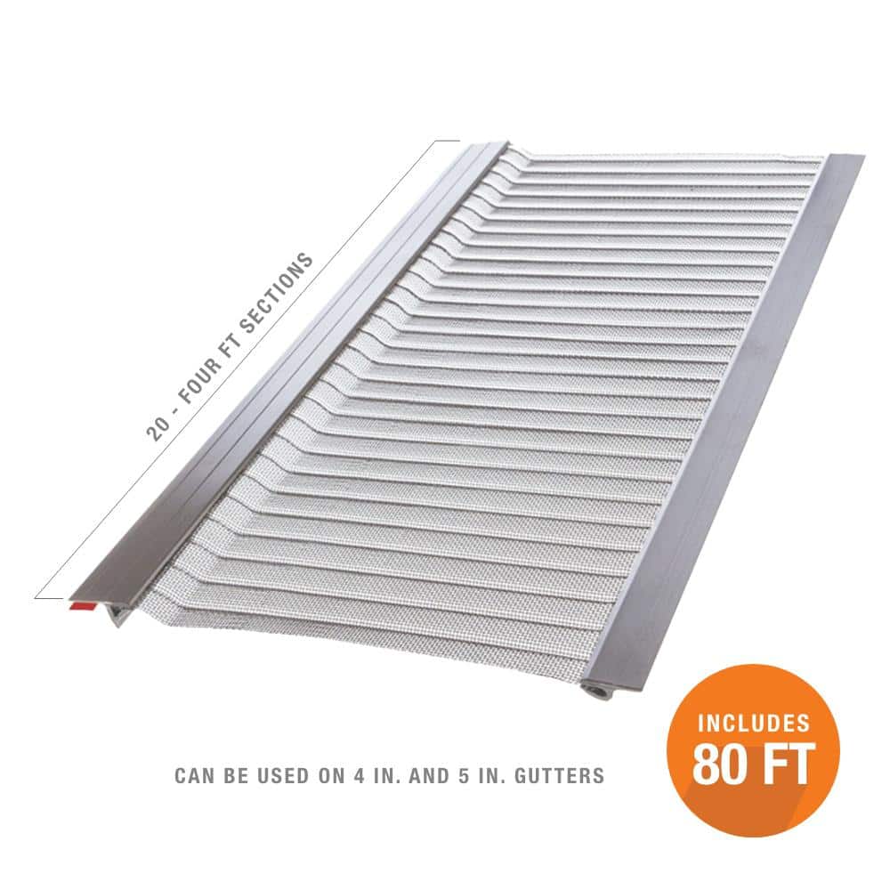 Gutter Guard By Gutterglove 4 Ft L X 5 In W Stainless Steel Micro Gutter Guard By Gutterglove 4 Ft L X 5 In W Stainless Steel Micro