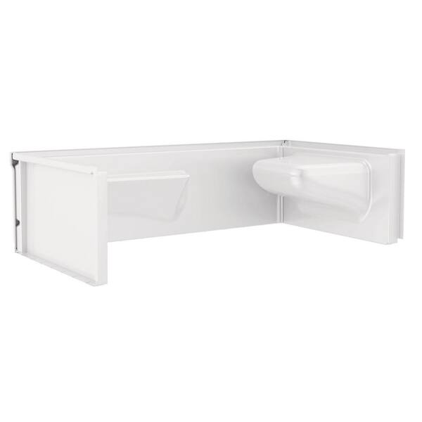 Delta Classic 500 Right Seat 60 in. x 32 in. x 75.88 in. H Alcove ...