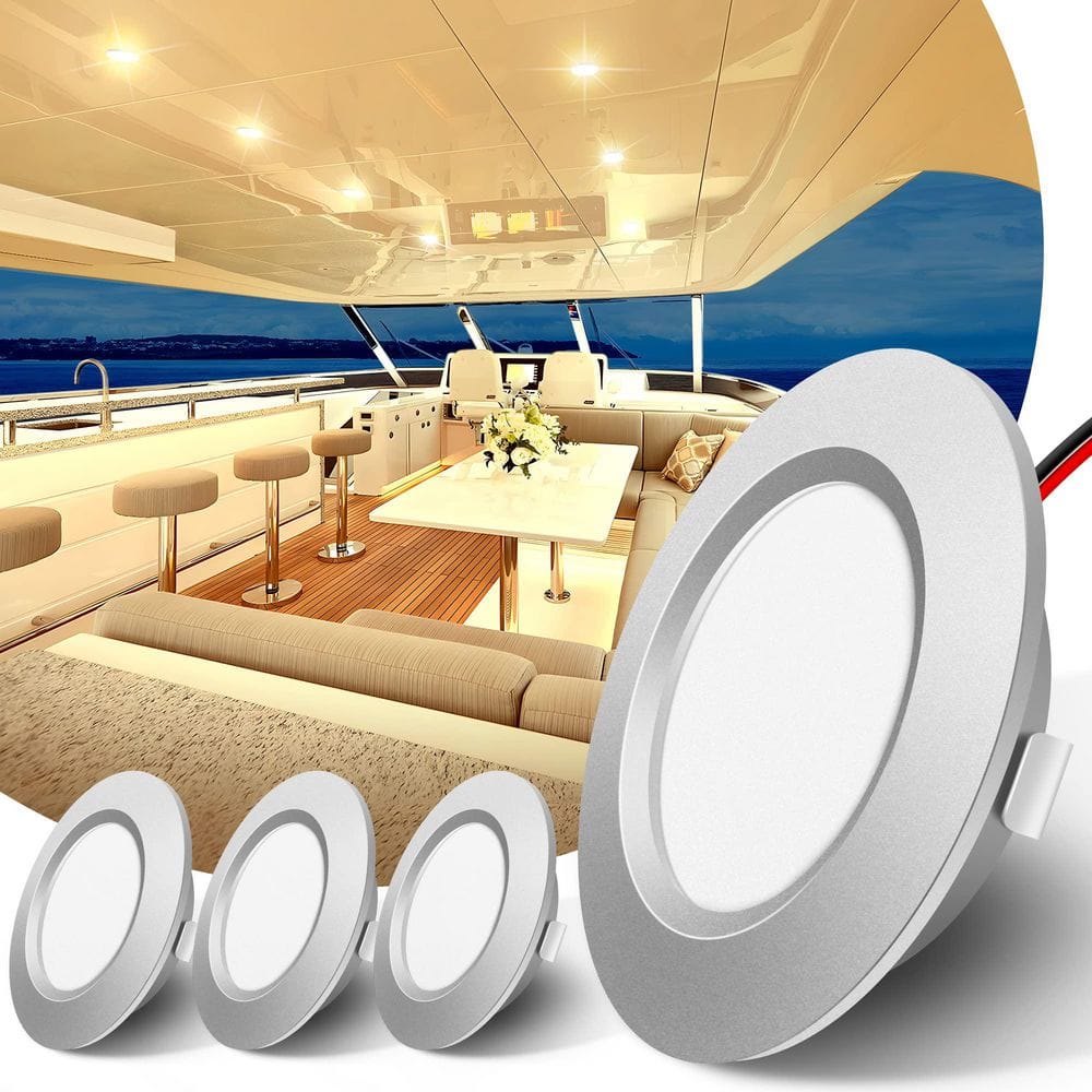 YANSUN 12V RV LED Recessed Ceiling Lights, 5W Dimmable Soft White 3000K ...