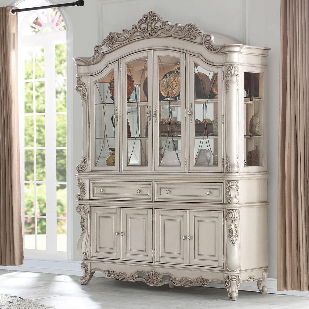 Acme Furniture Gorsedd Golden Ivory Finish Wood 24 in. Buffet 67444 ...