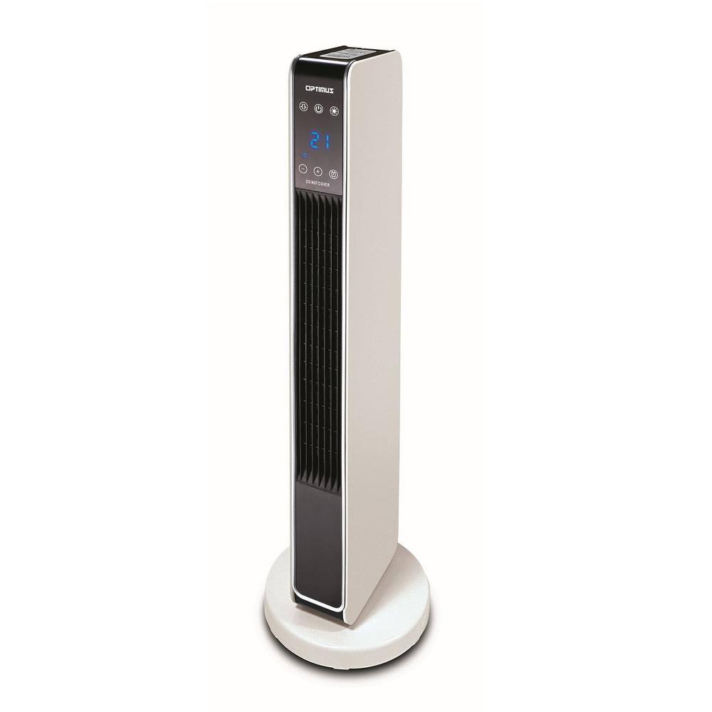 Optimus 29 in. Oscillating Tower Ceramic Heater with Remote Control H ...