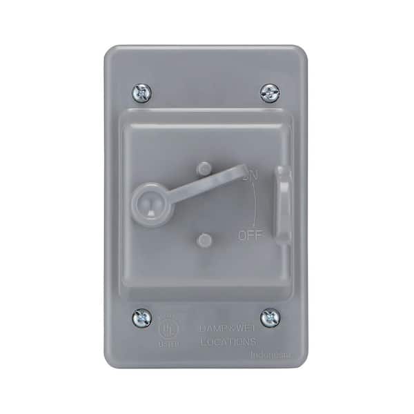 Commercial Electric 1-Gang Non-Metallic Weatherproof Toggle Switch ...