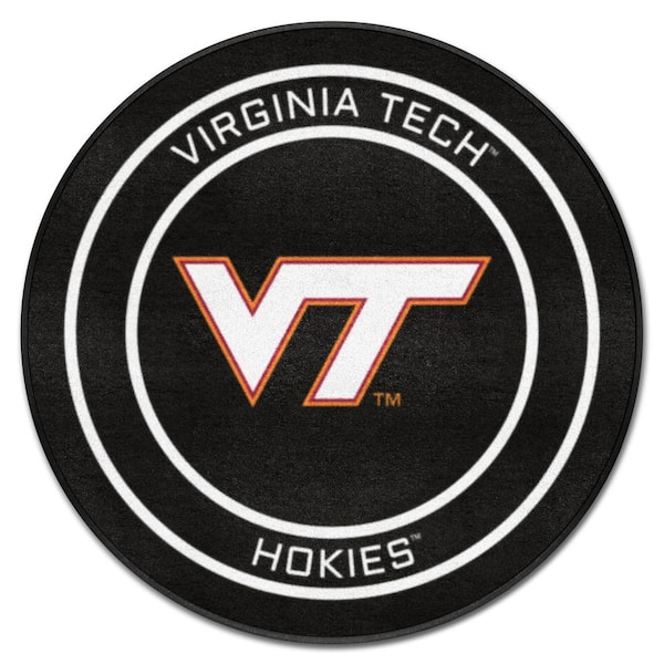 FANMATS Virginia Tech Black 2 ft. Round Hockey Puck Accent Rug 33234 ...