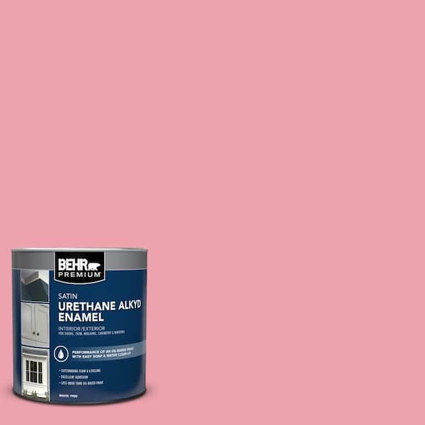 BEHR PREMIUM 1 qt. #P150-3 Pinque Satin Enamel Urethane Alkyd Interior ...