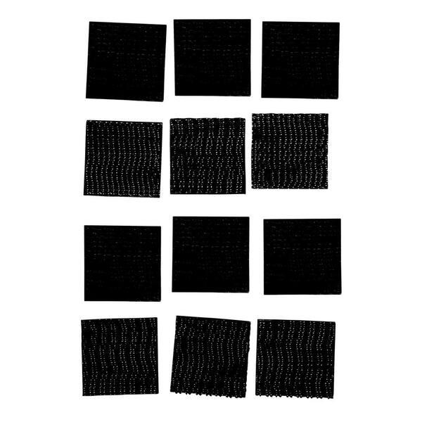 Scotch 1 in. x 1 in. Black Extreme Fasteners (12 Sets-Pack) RFD7021 ...
