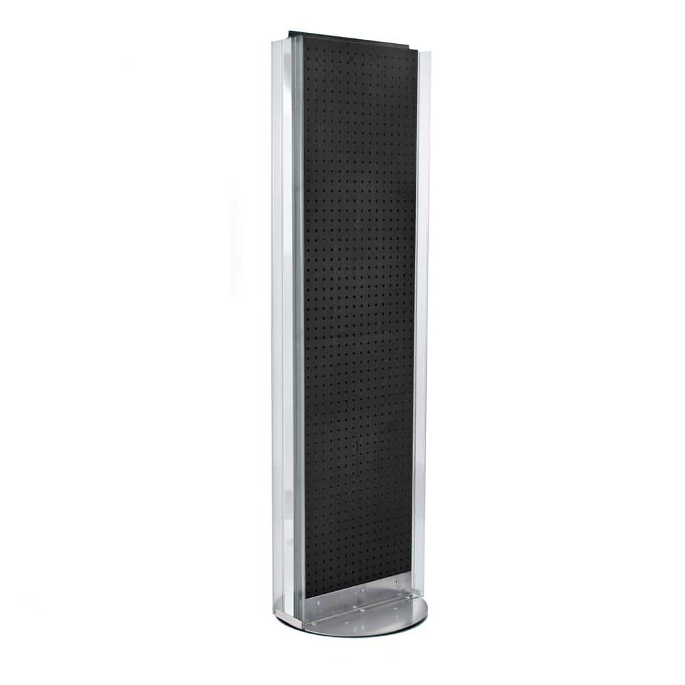 Azar Displays 60 in. H x 16 in. W Pegboard Floor Display in Black with ...